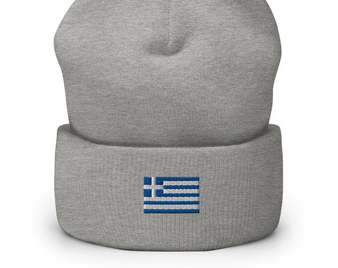 Greek Koukla Cuffed Beanie Koukla Evil Eye Beanie Greek Embroidered ...