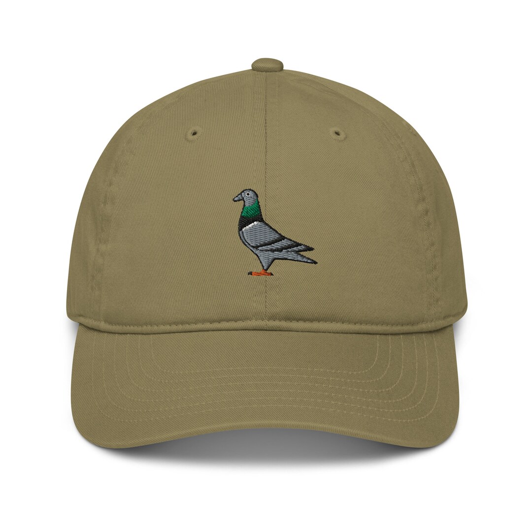 Pigeon Rock Dove Organic Dad Hat, Embroidered Unisex Cap, Handmade ...