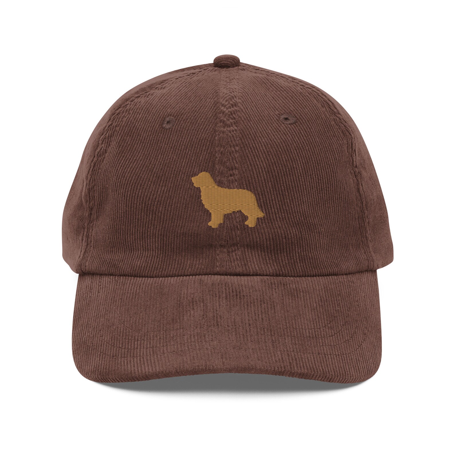 Golden Retriever Dog Vintage Corduroy Cap Embroidered Handmade ...
