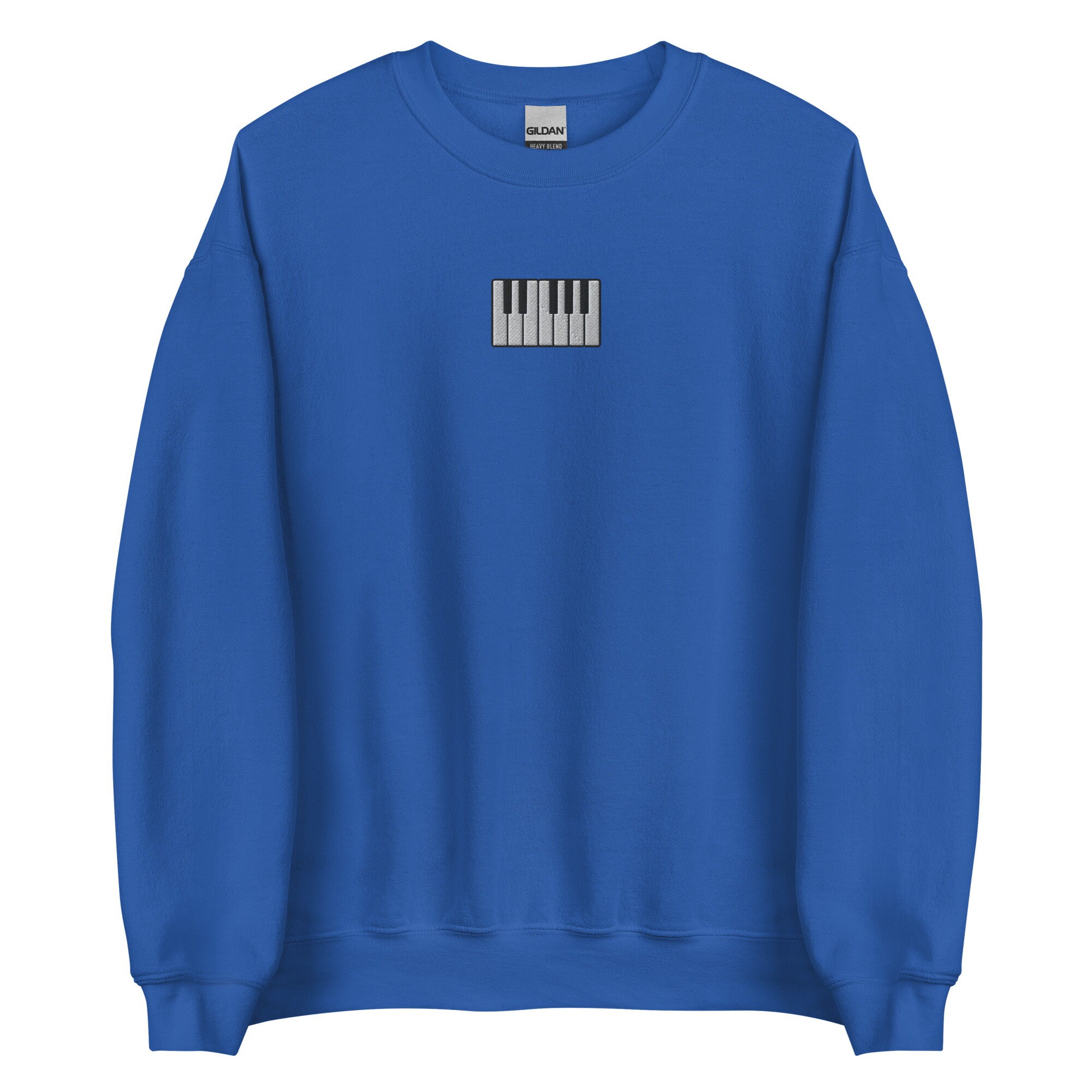 Piano Keys Keyboard Large Embroidered Sweatshirt Gift, Unisex Crewneck ...