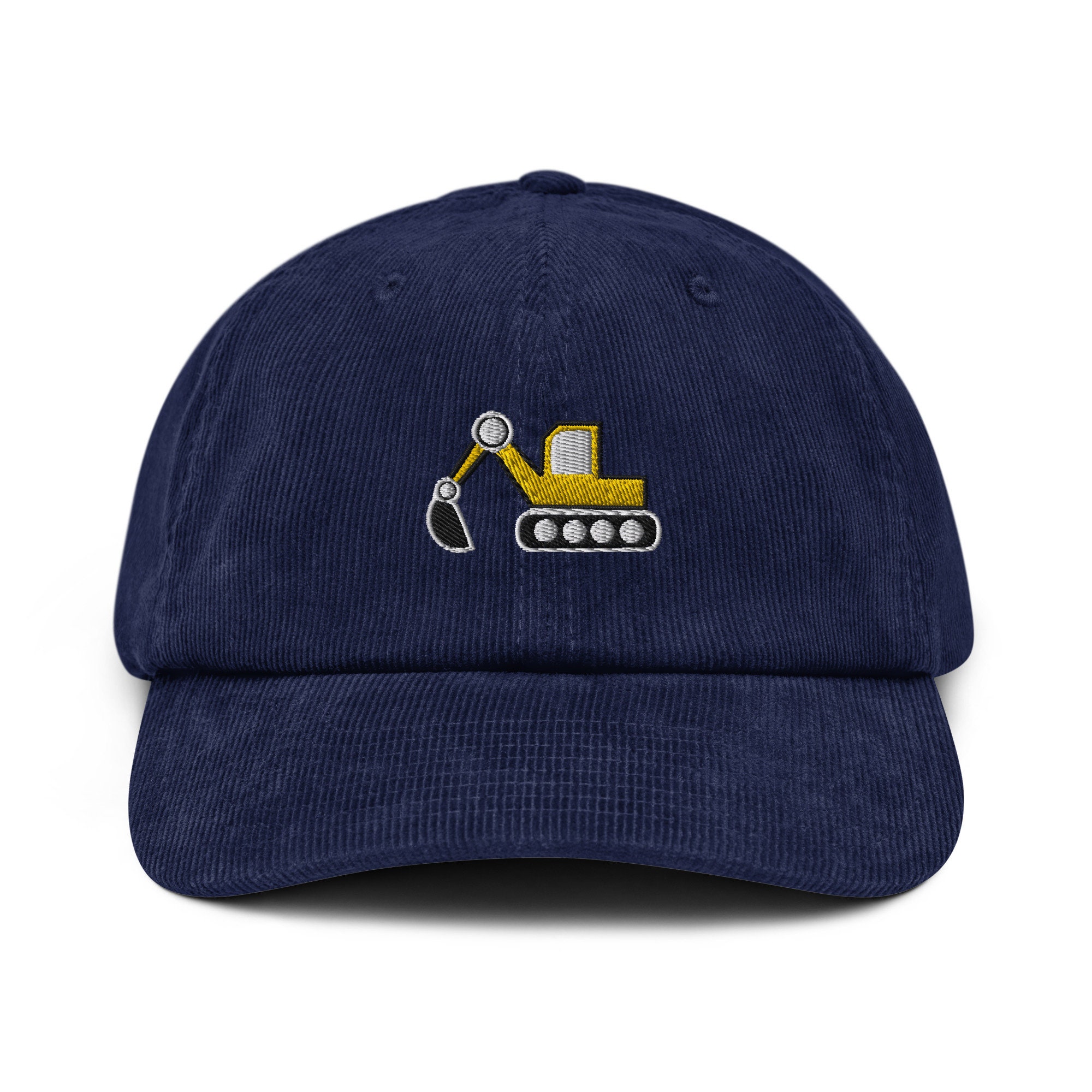 Digger Excavator Corduroy Hat, Embroidered Unisex Corduroy Dad Cap ...