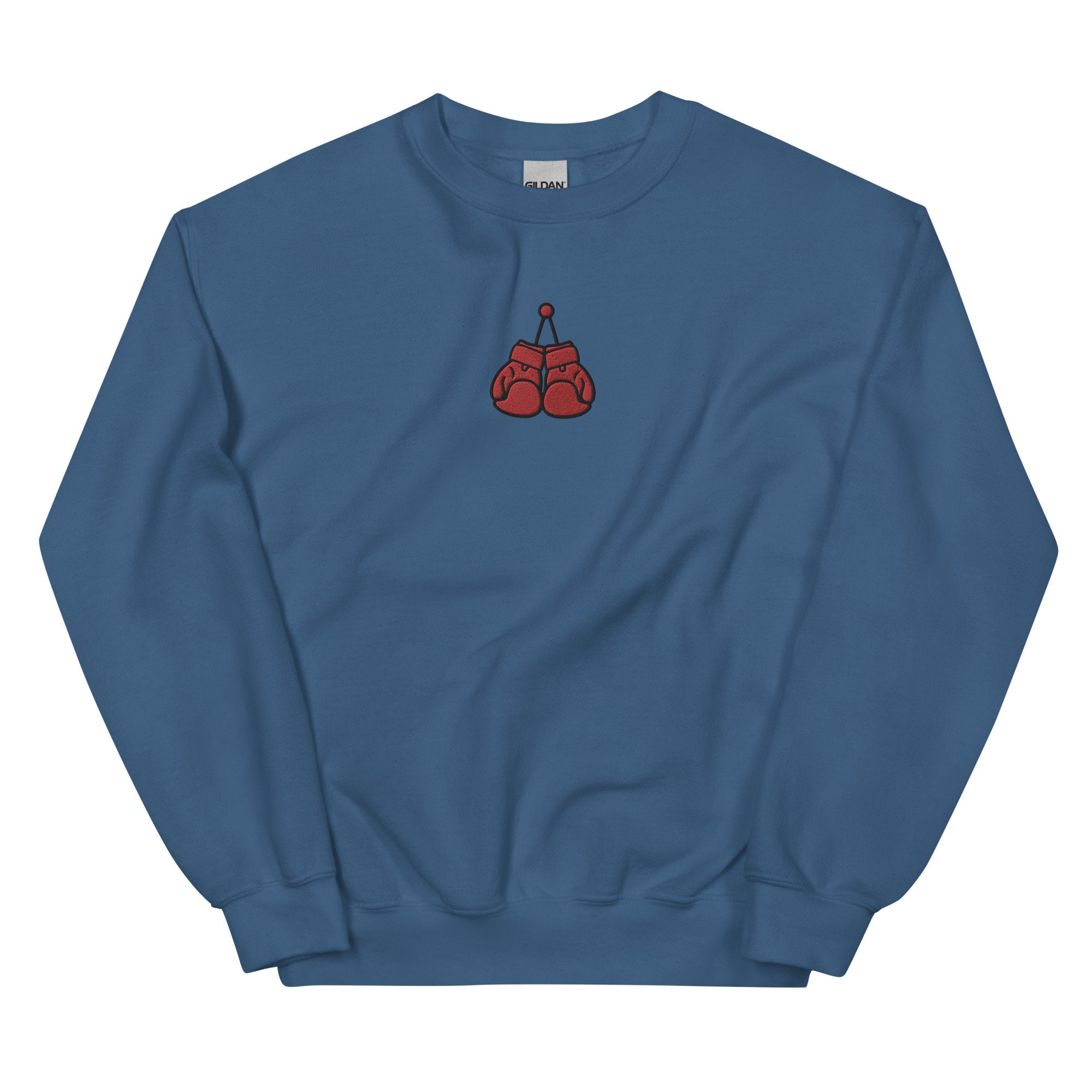 Boxing Gloves Large Embroidered Sweatshirt Gift, Unisex Crewneck ...