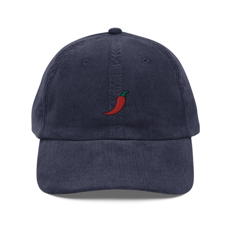 Chilli Pepper Vintage Corduroy Cap Embroidered Handmade Adjustable Cap ...