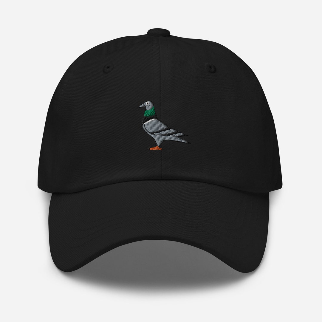 Pigeon Rock Dove Dad Hat, Embroidered Unisex Cap, Handmade Adjustable ...