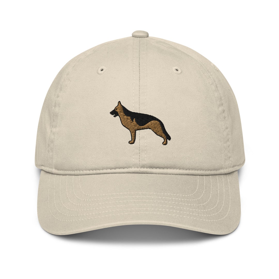 German Shepherd Dog Organic Dad Hat, Embroidered Unisex Cap, Handmade ...