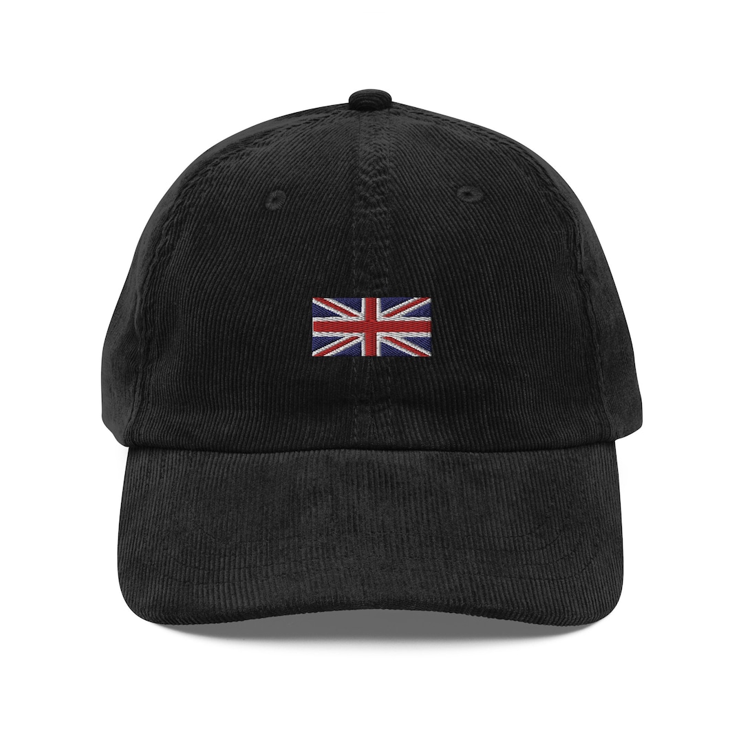 United Kingdom Flag Vintage Corduroy Cap Embroidered Handmade ...
