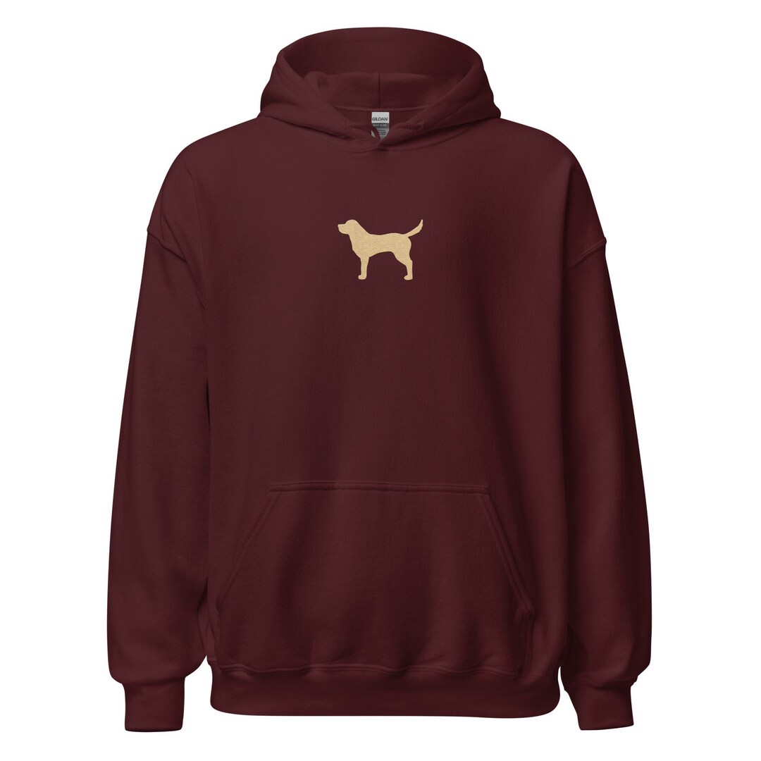 Yellow Labrador Retriever Dog Embroidered Hoodie Gift, Unisex Handmade ...
