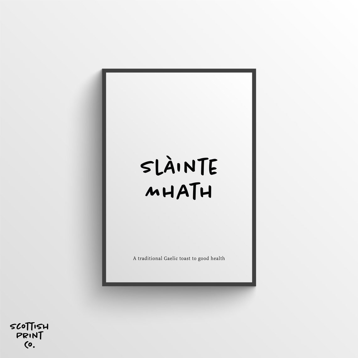 Slàinte Mhath Definition Print Scottish Print Scottish Gift - Etsy