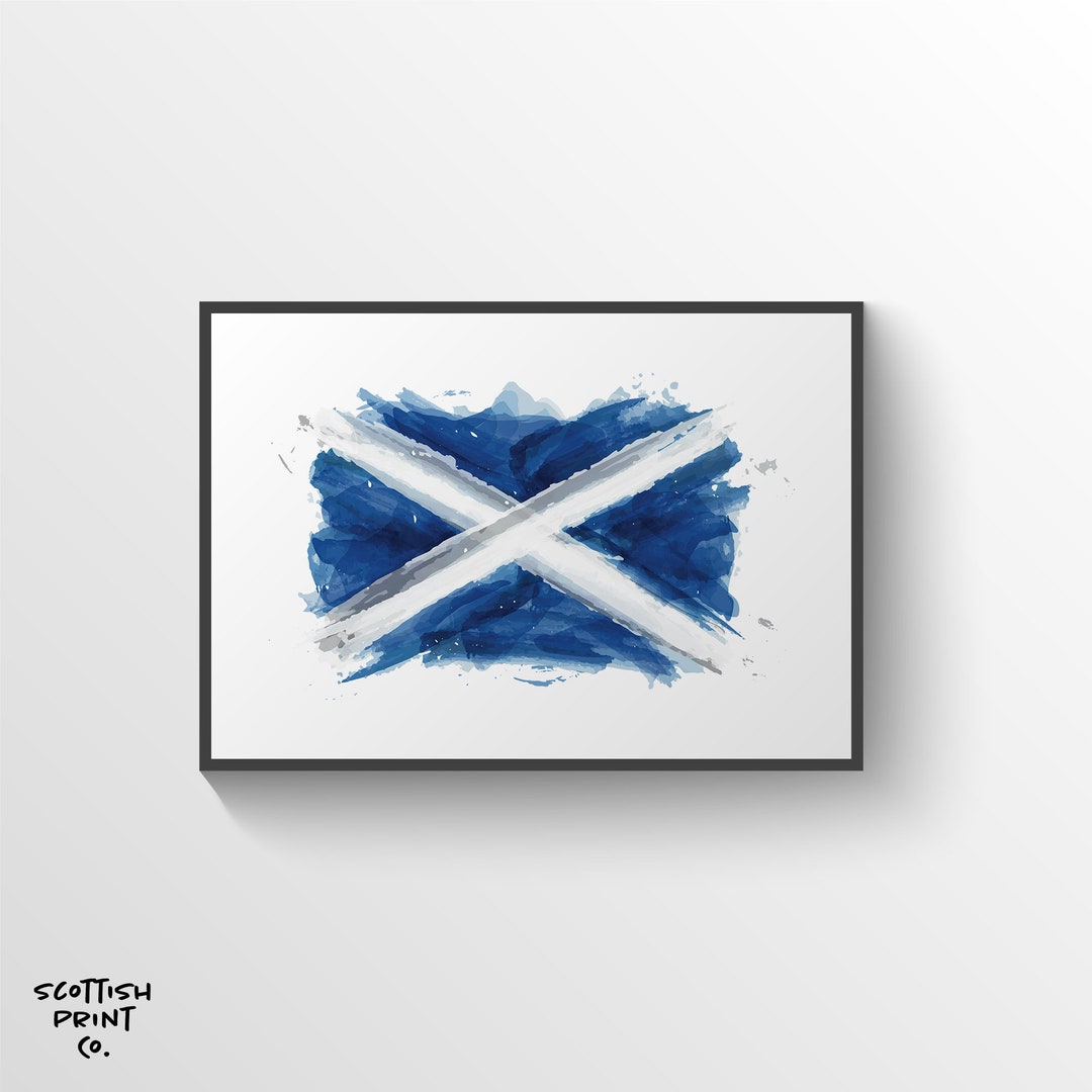 Scotland Flag, Scotland Art Print - Scottish Wall Art - Scotland Print ...