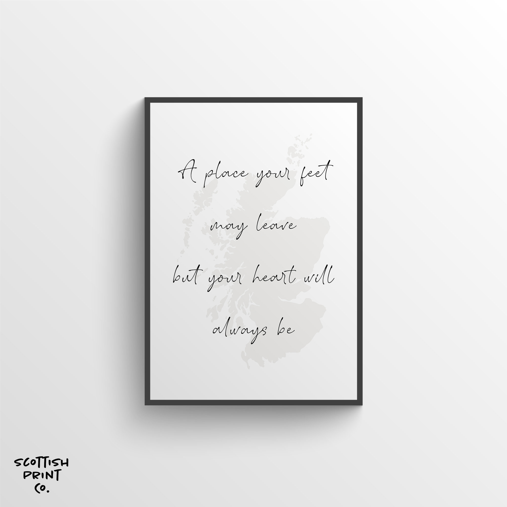 Scottish Quote Print Scotland Print Wall Art Scotland | Etsy