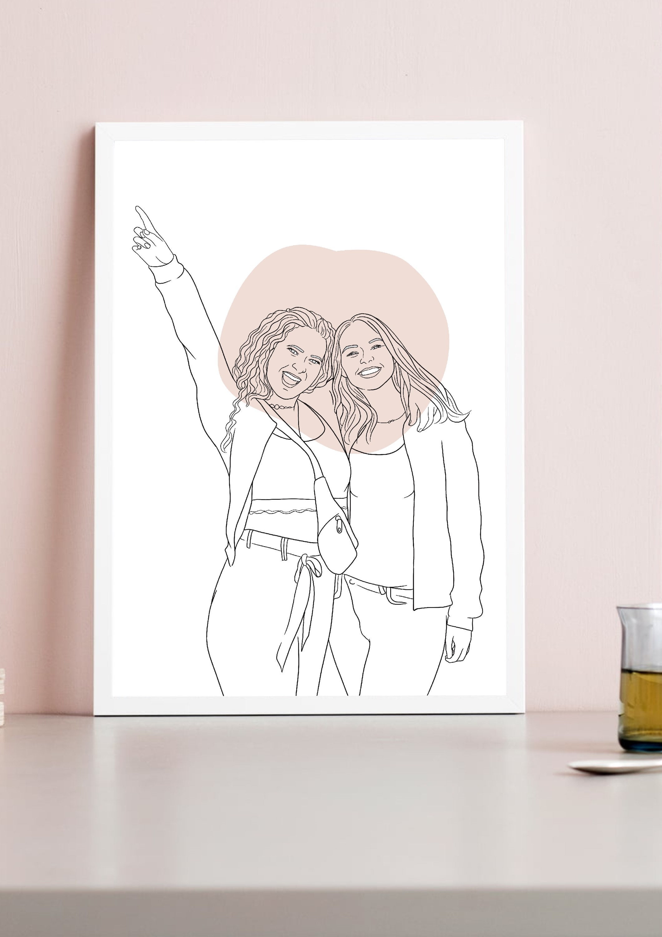 Line Art Image Personalized Detailed - Etsy