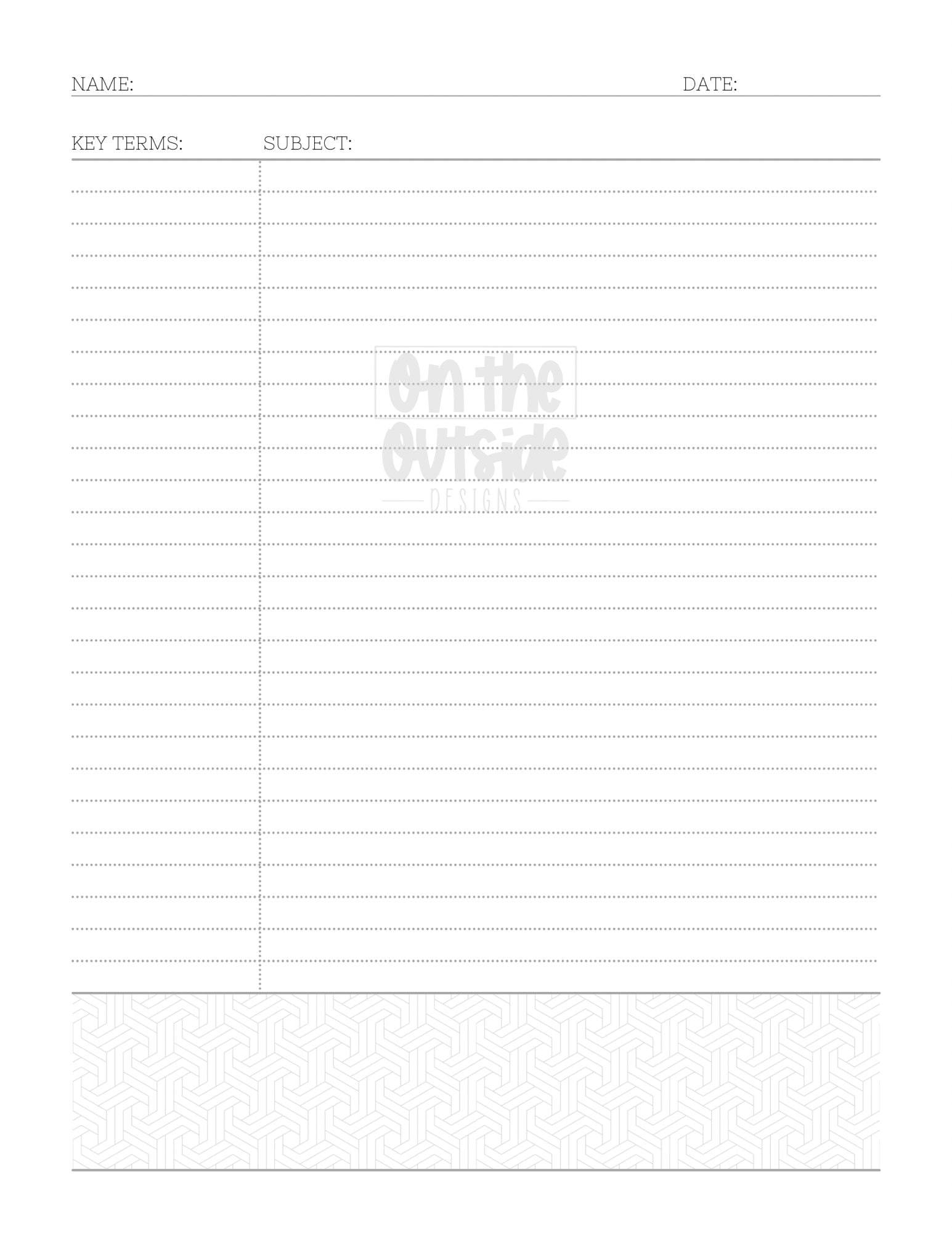 Mindful Doodle Note-taking Templates - Geometric Patterns - Etsy