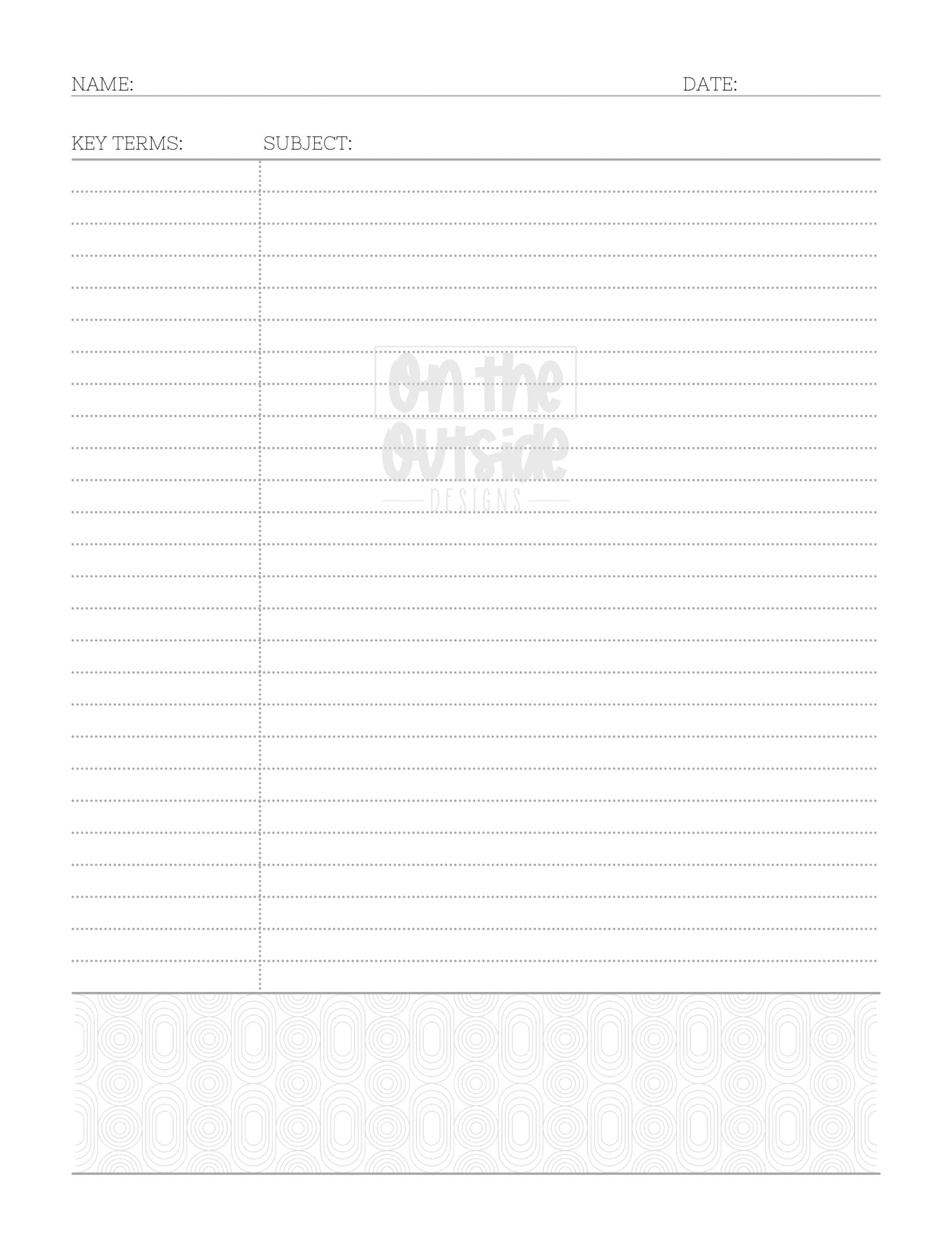 Mindful Doodle Note-taking Templates - Geometric Patterns - Etsy