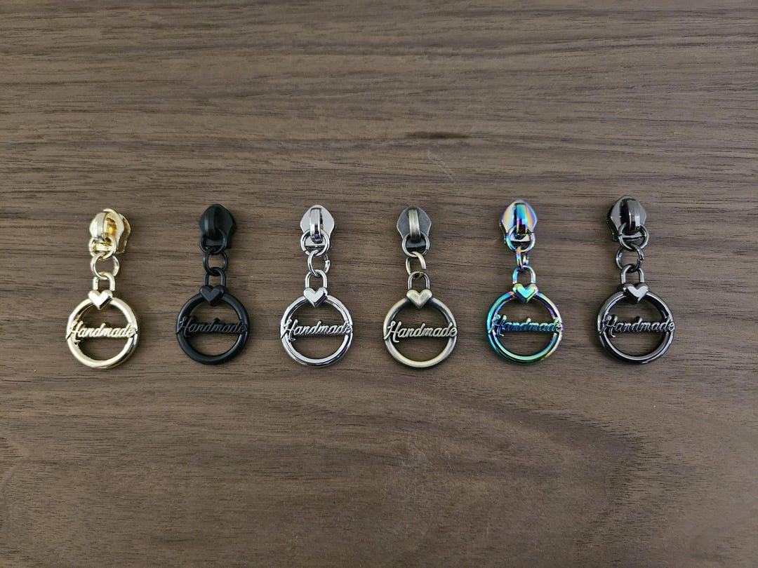 5 in a Pack, Handmade Description Zipper Pulls, Circle Zipper Pull ...