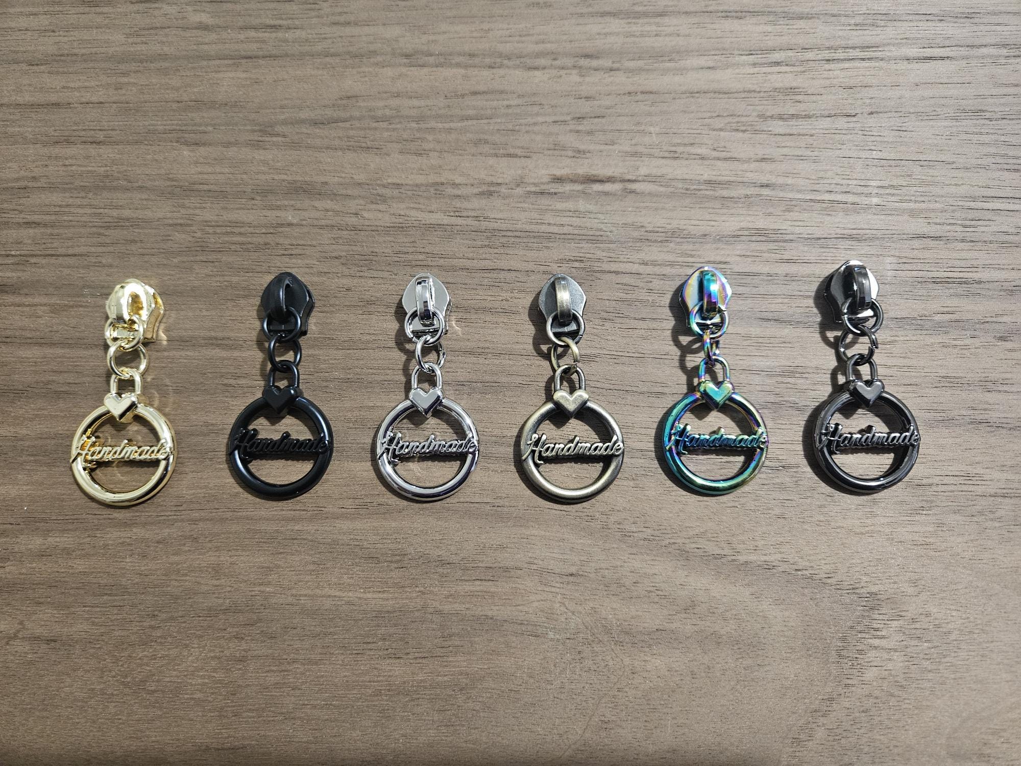 5 in a Pack, Handmade Description Zipper Pulls, Circle Zipper Pull ...