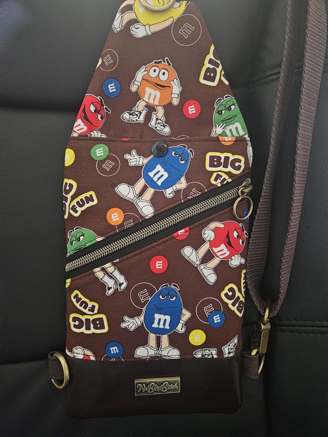 Mini Traveler Pouch, Small Sling Bag, Flat Sling Pouch, Brown Phone Bag ...
