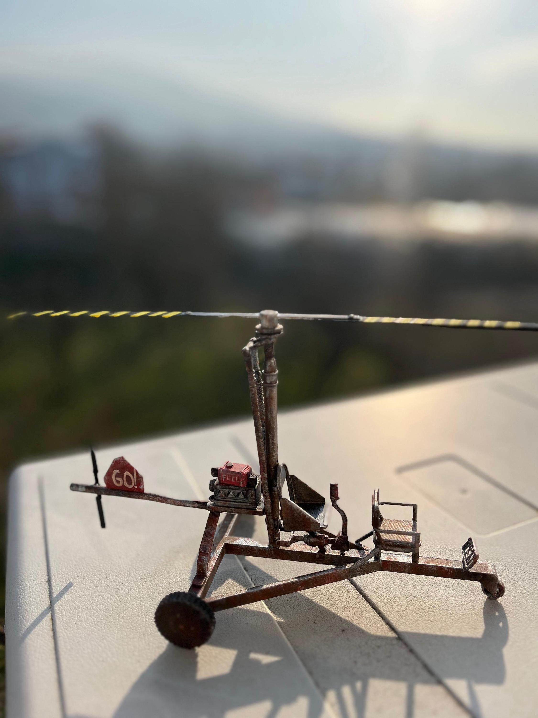 Handmade Rust Mini Scrap Helicopter - Etsy