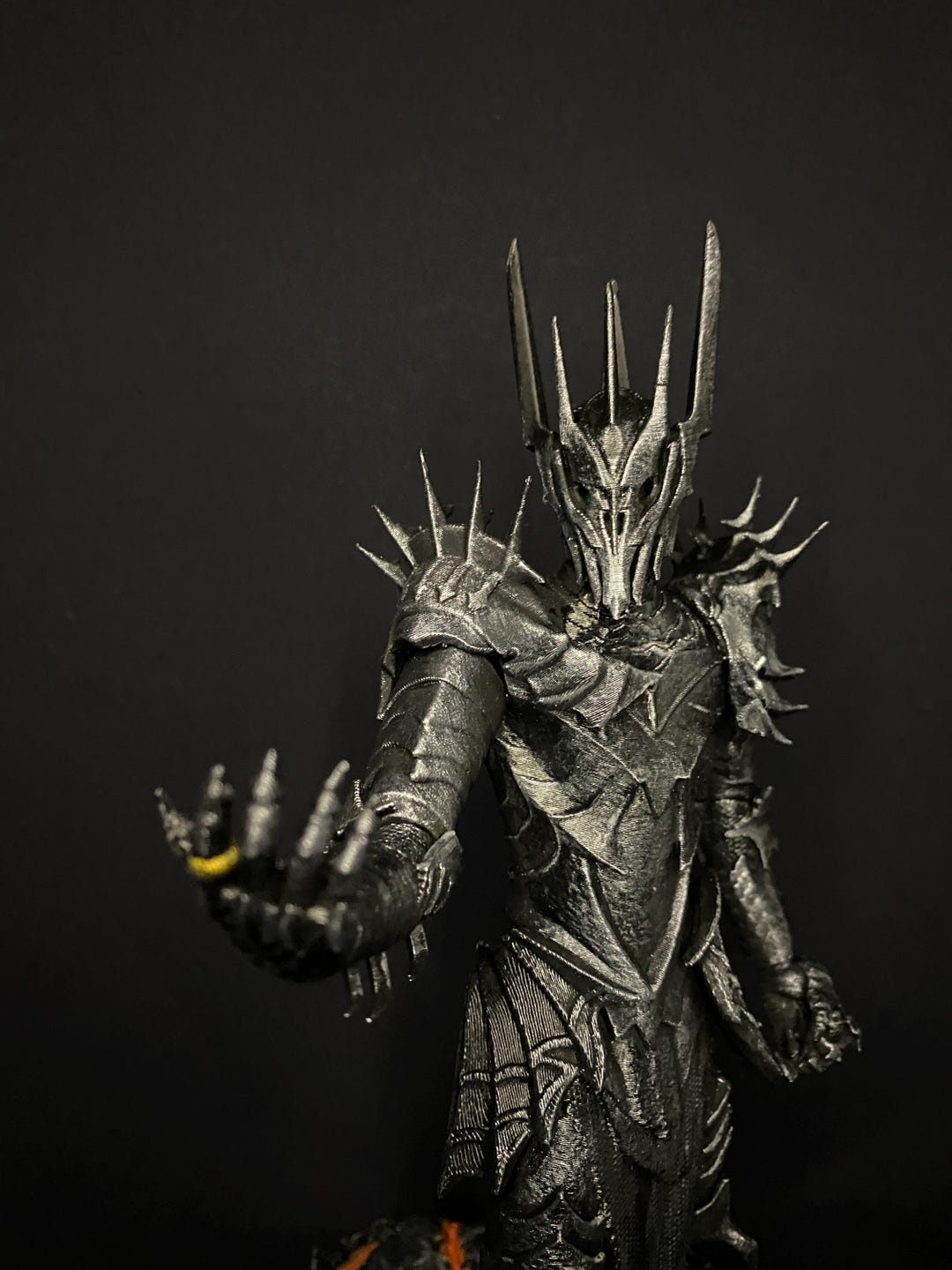 Sauron 3D Printed Collectible Figure - Hand-painted Lord of the Rings ...