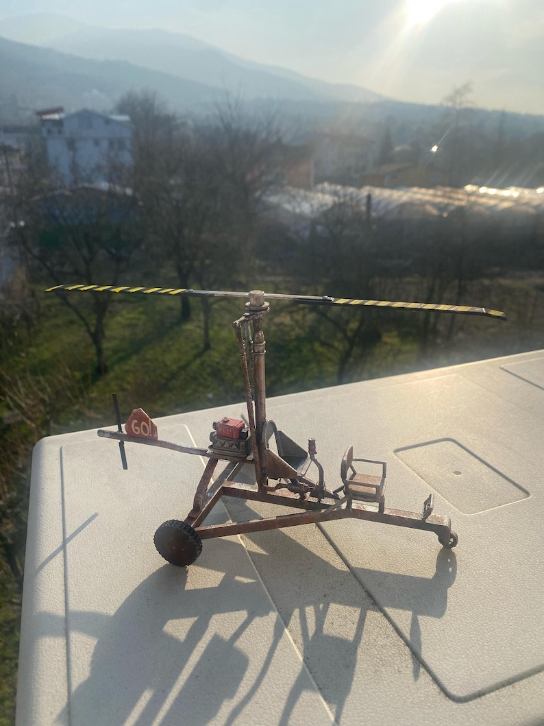 Handmade Rust Mini Scrap Helicopter - Etsy