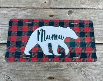 Mama Bear License Plate Frame - Etsy