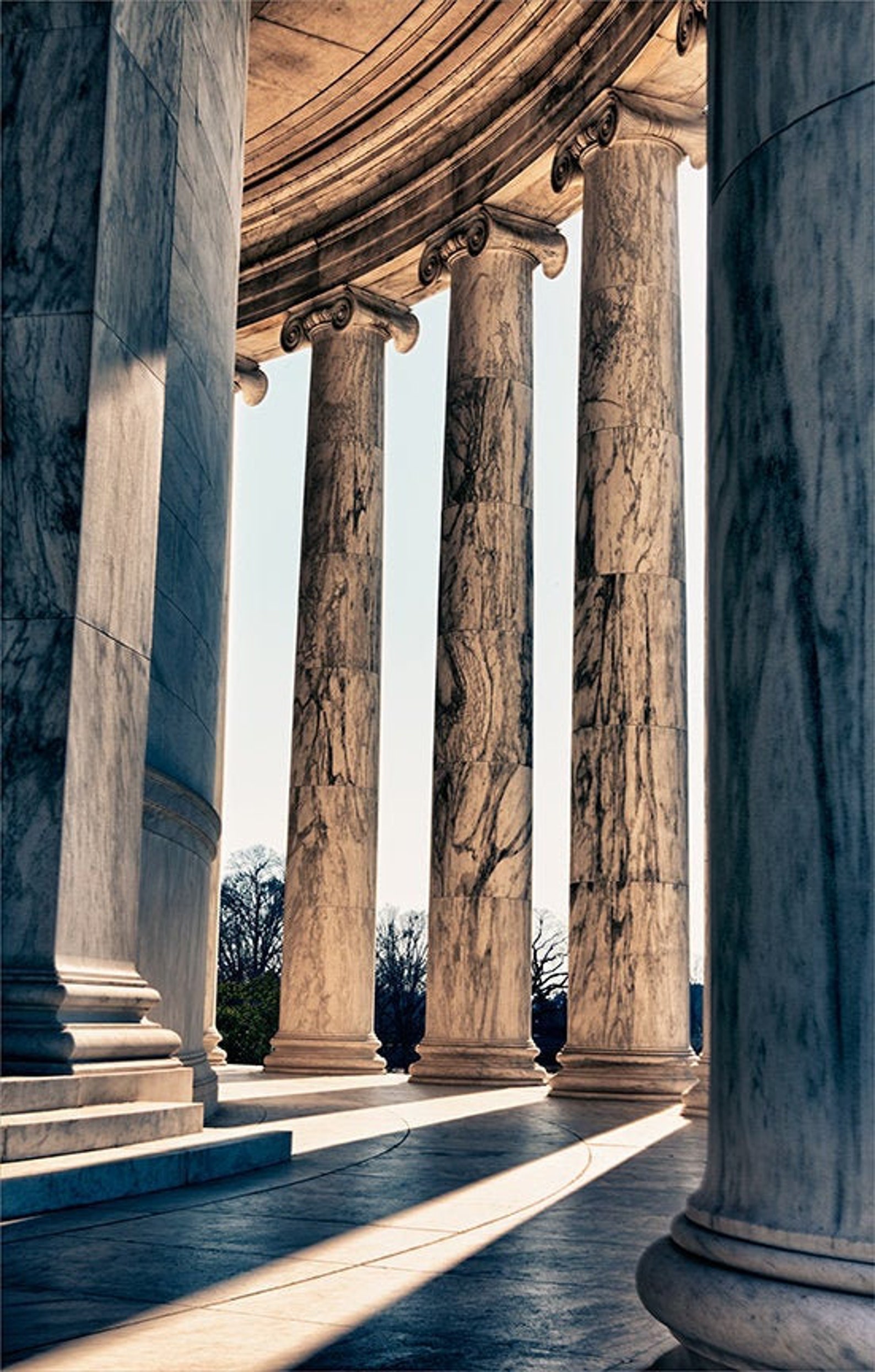 Jefferson Memorial Columns in Morning Sun | Photo Art for Perfect Home ...