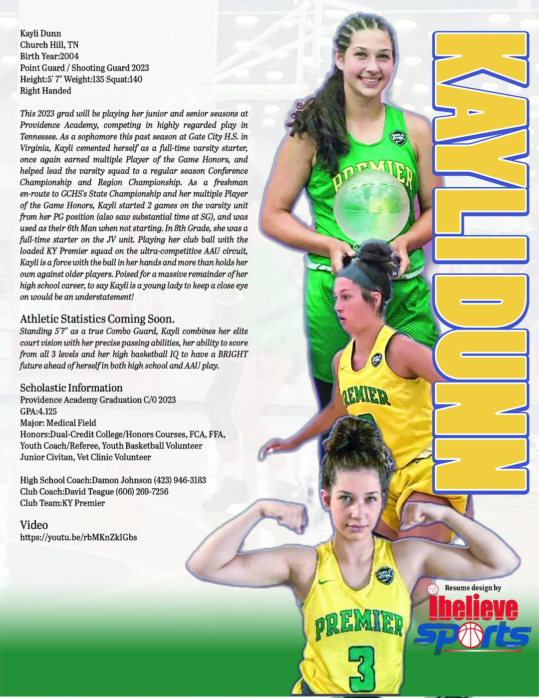 Basketball Player Profile and Resume - Etsy