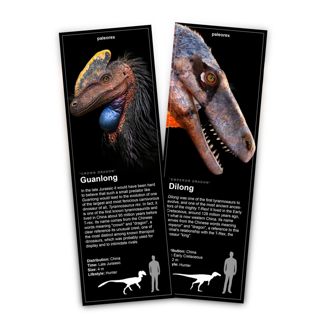 Guanlong & Dilong - Bookmarks - Etsy