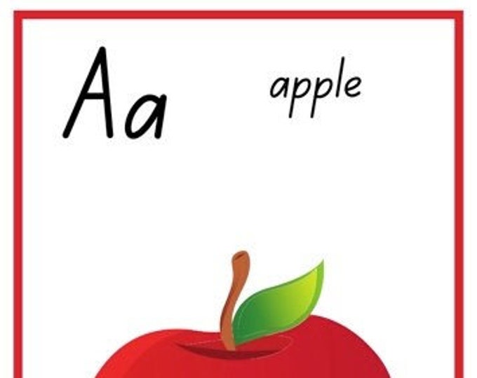 Food Alphabet Flashcards-alphabet - Etsy Canada