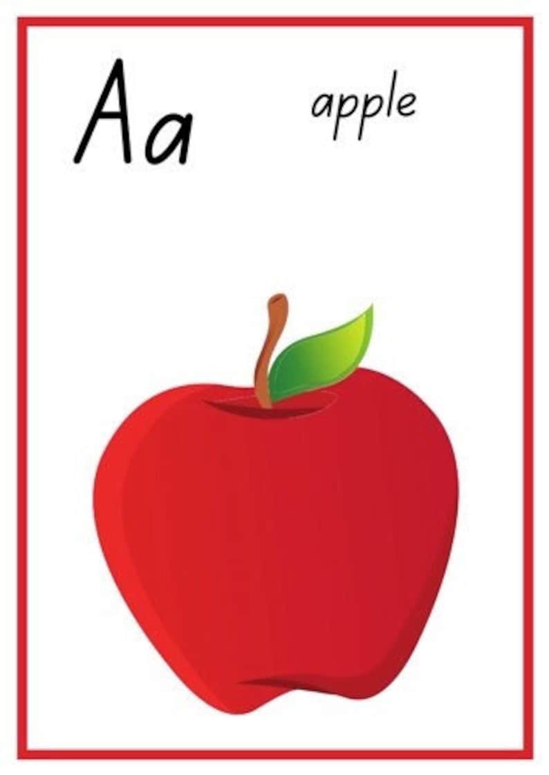 Food Alphabet Flashcards-alphabet Flashcards-flashcard-alphabet-food ...