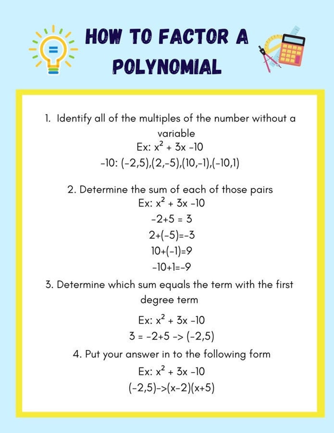 Factoring Worksheets-factor-worksheet-math-algebra-print-printable ...