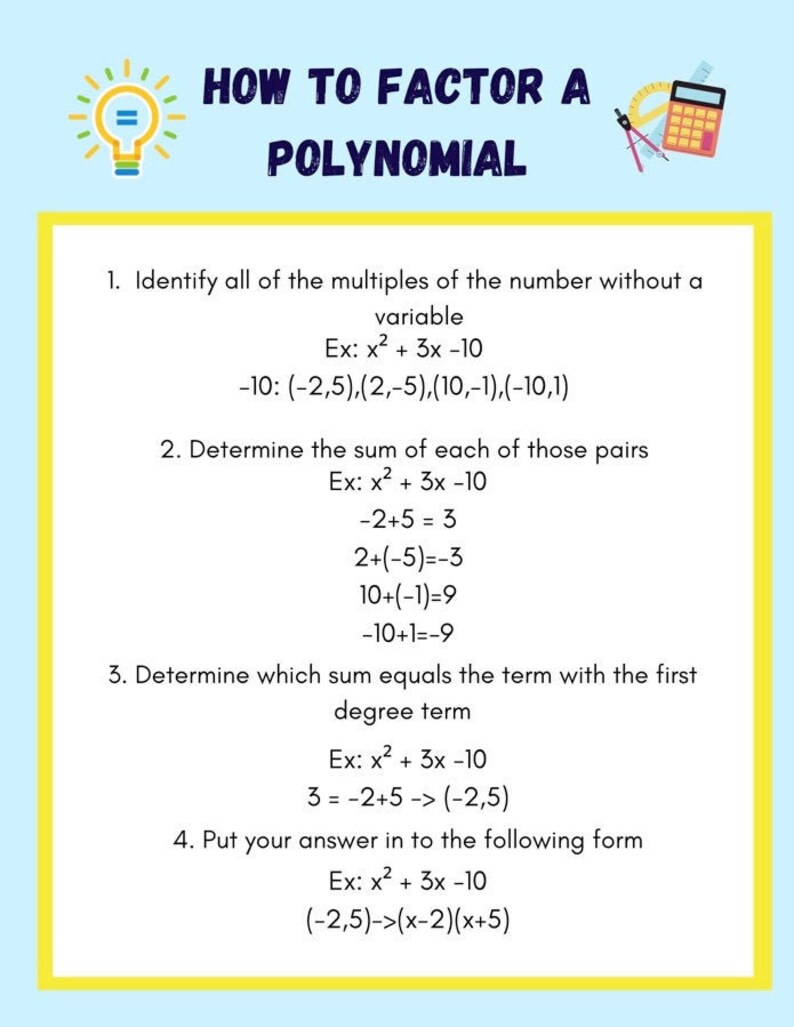 Factoring Worksheets-factor-worksheet-math-algebra-print-printable ...