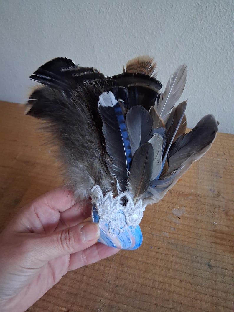 Clam Shell Clutch Smudge Feather Fan - Etsy