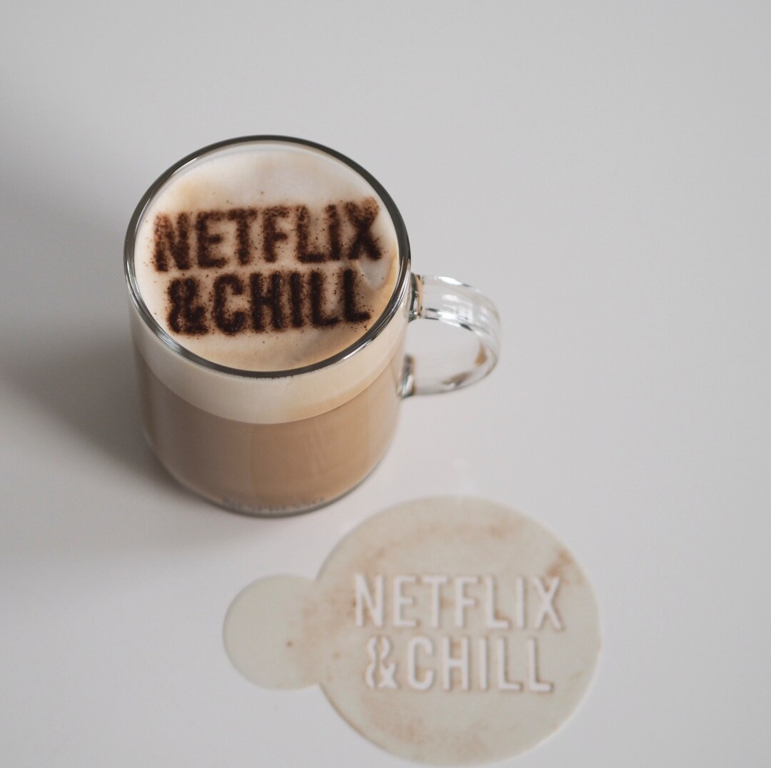 Netflix & Chill Coffee Stencil Cake Stencil Cookie Stencil - Etsy