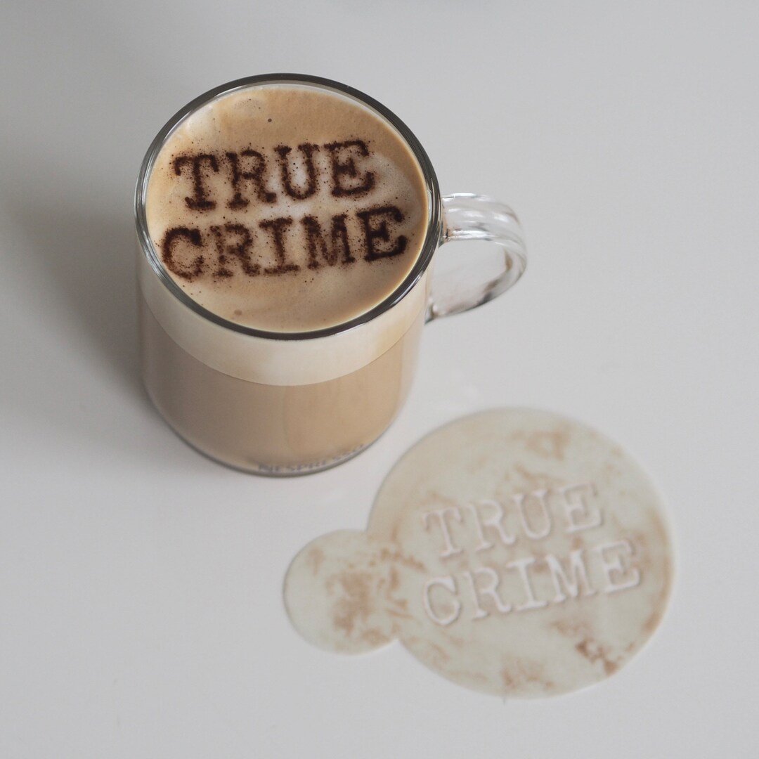 True Crime Coffee Stencil Cake Decorating Cookie Stencil - Etsy