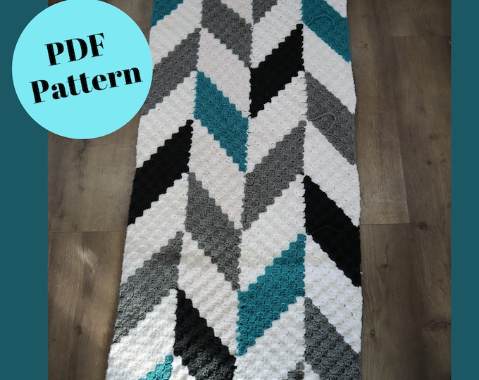 Herringbone 4 C2C Blanket - Corner to Corner - Graphghan - Graphghan ...