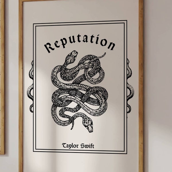 Taylorswift Wall Art Reputation - Etsy