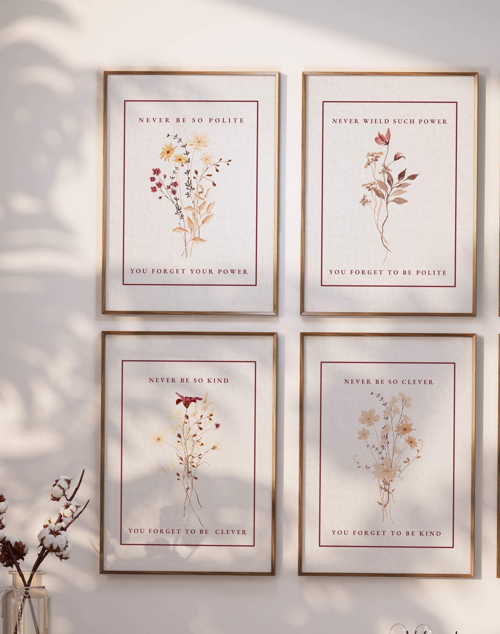 4 Print Set Taylor Swift Marjorie Floral Lyric Art Digital Download ...