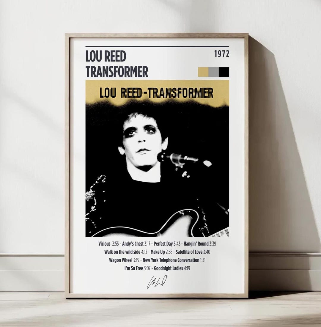 Lou Reed Transformer Album Poster – Minimalist Digital Download, Rock ...