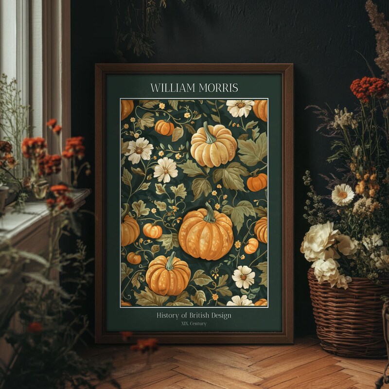 William Morris Pumpkin Print - Etsy