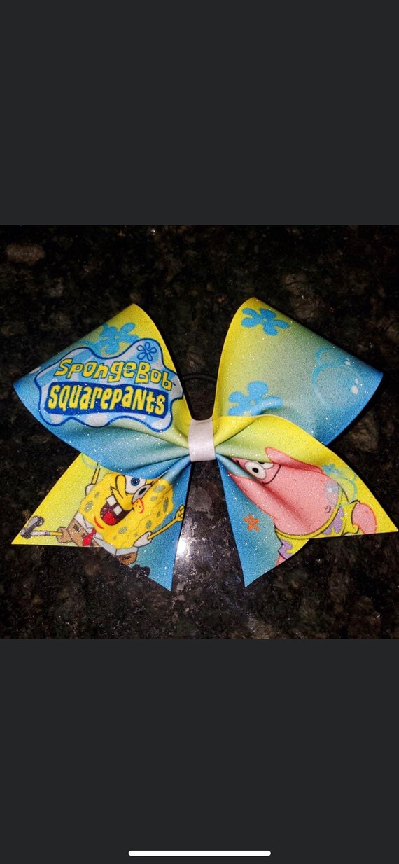 Spongebob Squarepants Hair Bow Cartoon Bows Cheerleading - Etsy