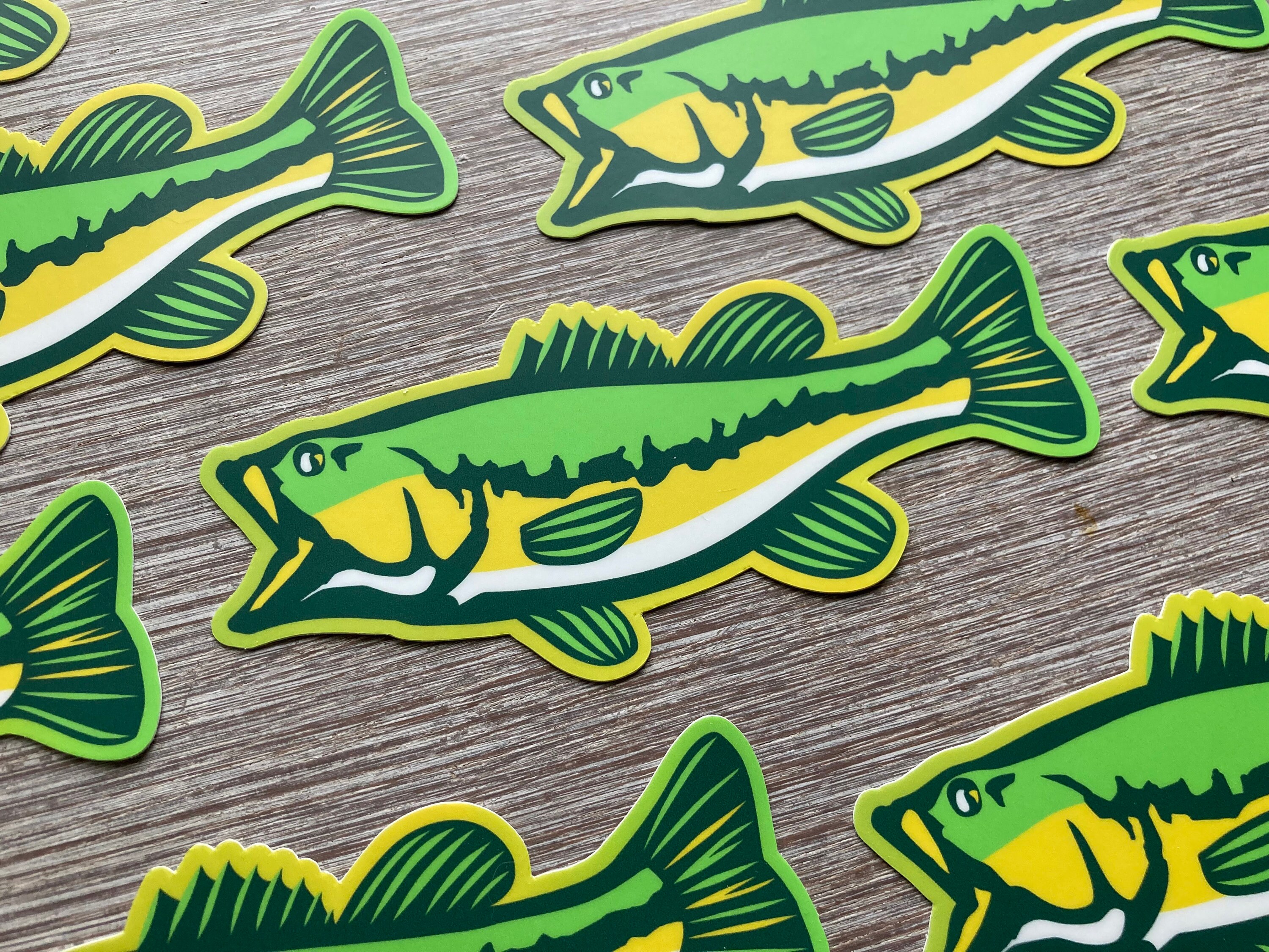 Largemouth Bass Sticker realistic High-quality Waterproof Durable ...