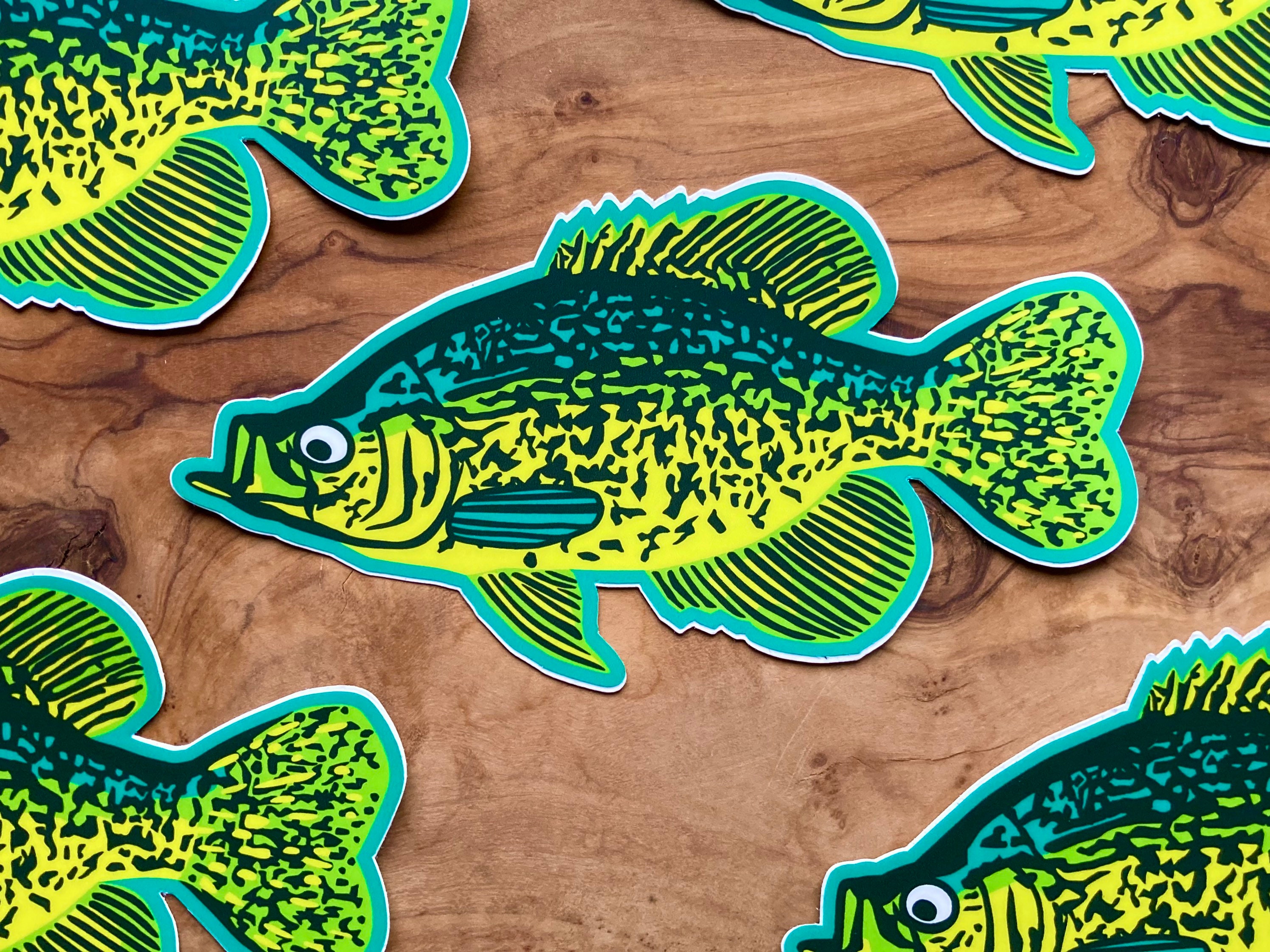 Crappie Sticker High-quality, Durable Freshwater Fish Fishing Decal for ...