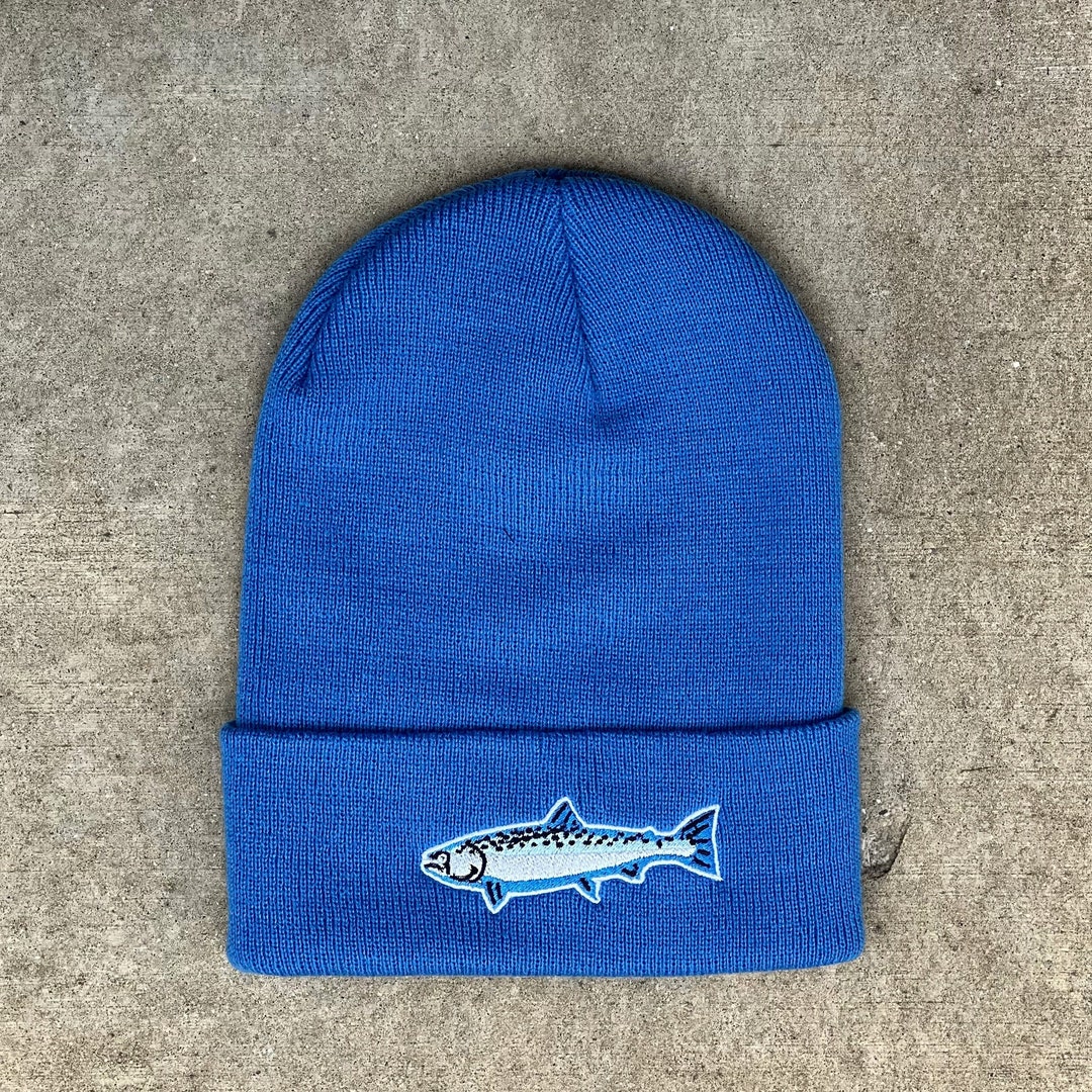 Carolina Blue King Salmon Beanie, King Salmon Hat, King Salmon Beanie ...