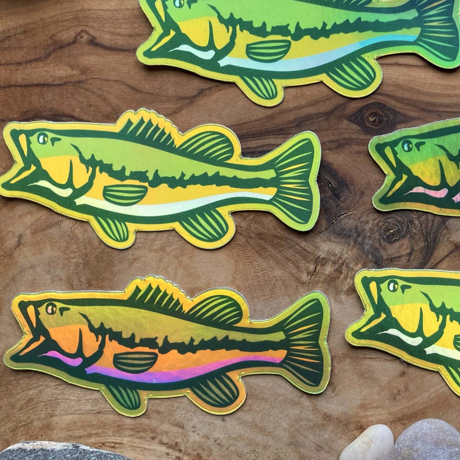 Holographic Largemouth Bass Sticker High-quality Fishing - Etsy