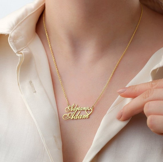 Personalised double name necklace store