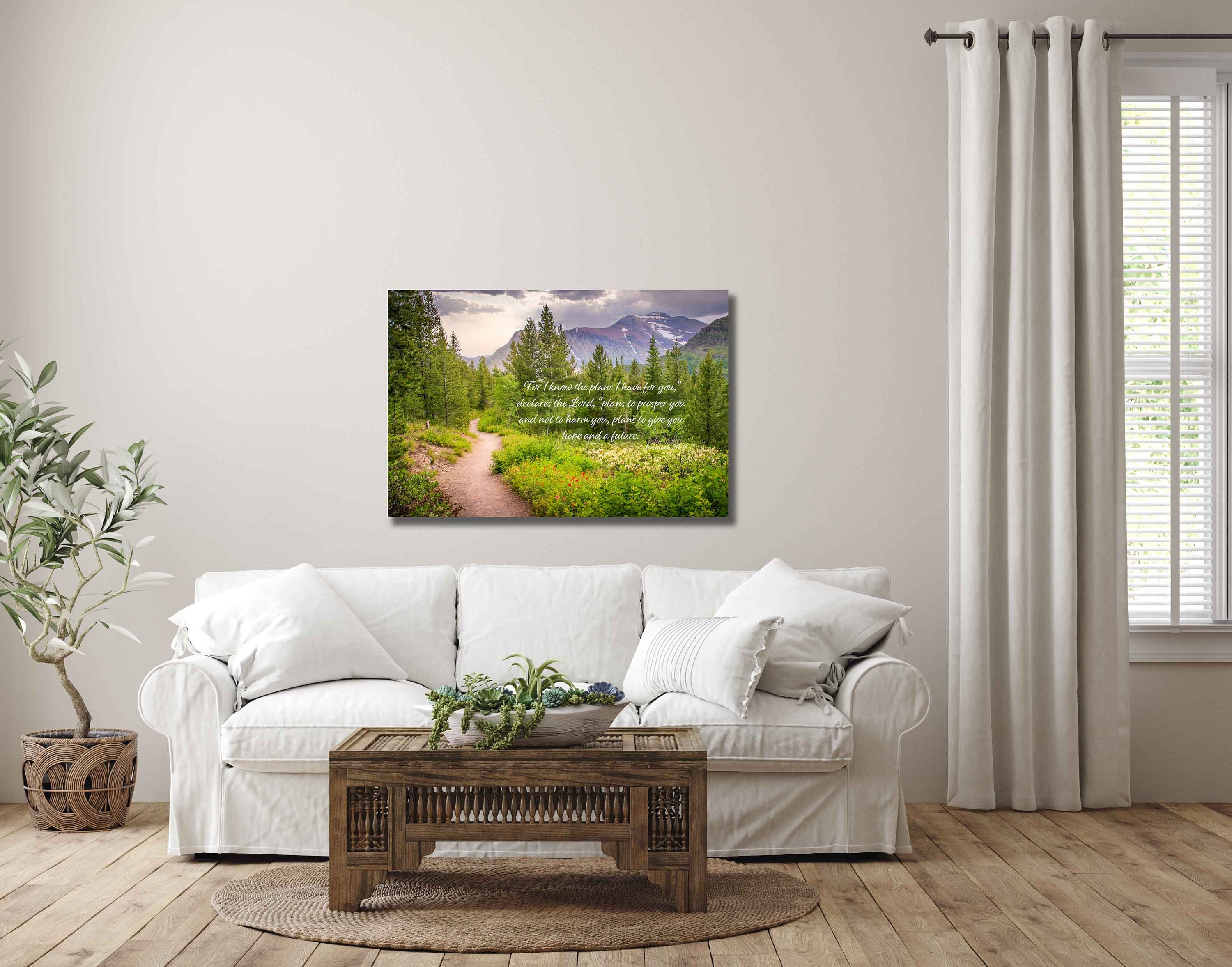 Jeremiah 29:11 Scripture Canvas, Mt Rainier Mountain Scene Bible Verse ...