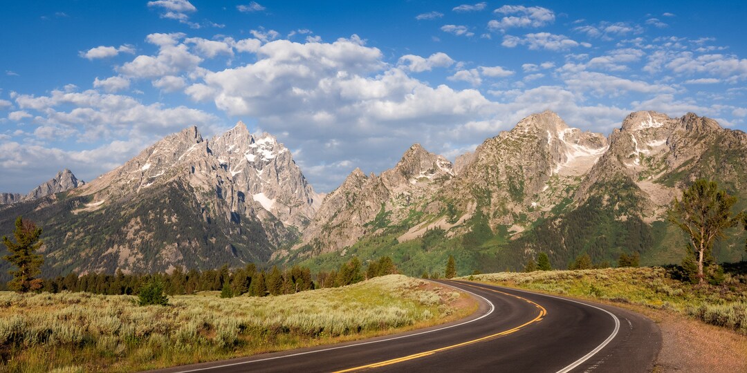 Metal or Acrylic Panoramic Grand Teton National Park Print, Teton Road ...