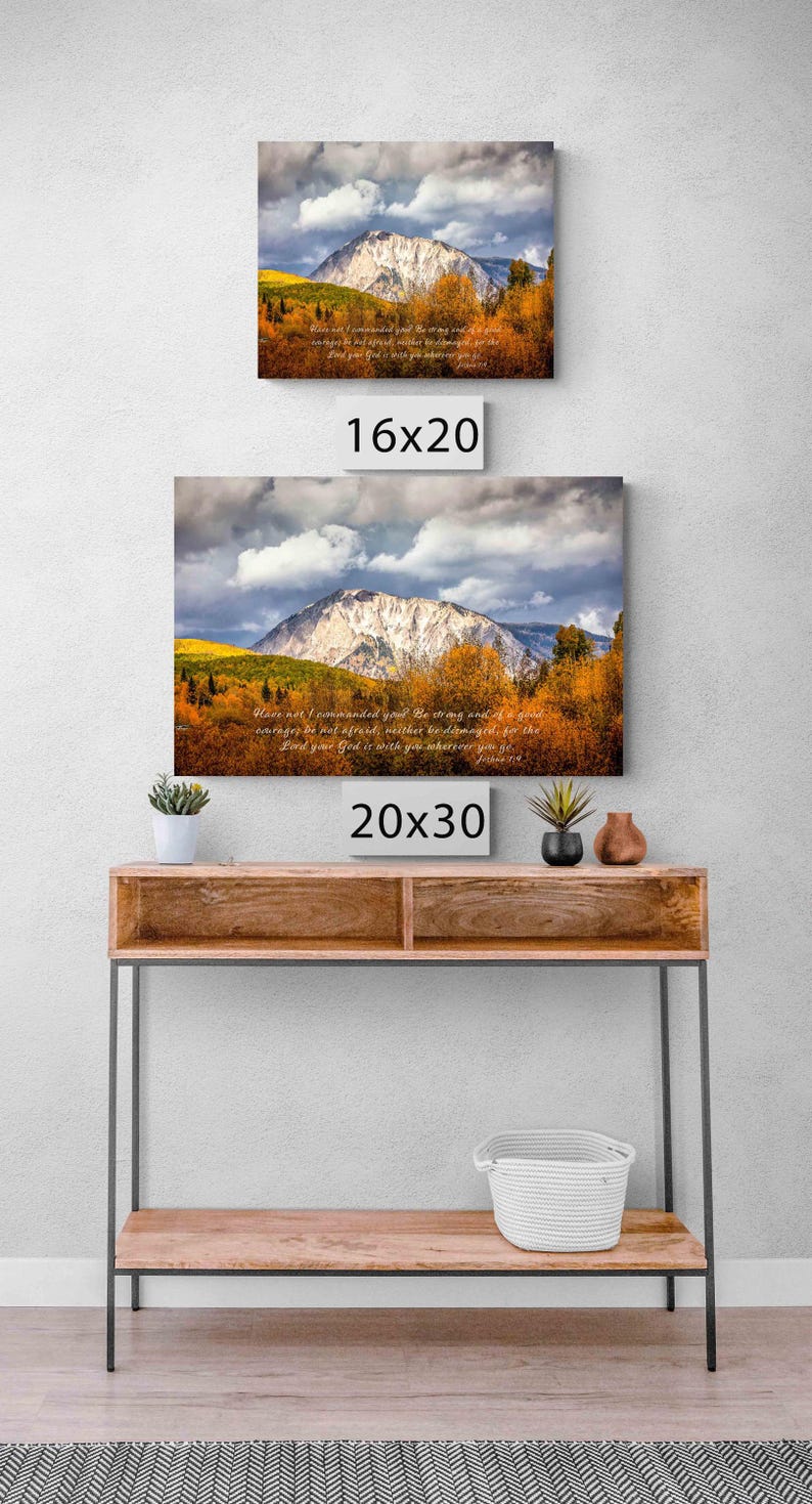 The Lord is With You, Joshua 1:9 Christian Inspirational Wall Art ...