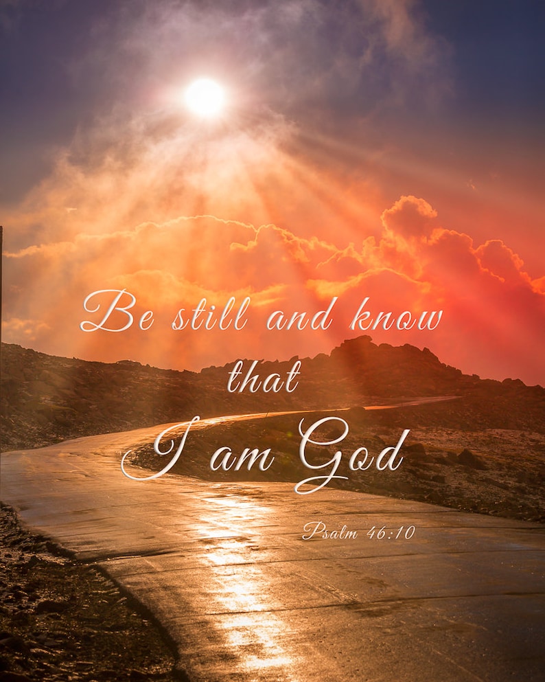 Psalm 46:10 Scripture Wall Art, Christian Inspirational Canvas, Be ...