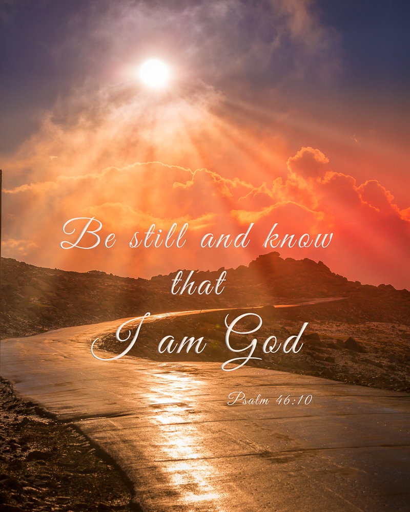 Psalm 46:10 Scripture Wall Art, Christian Inspirational Canvas, Be ...